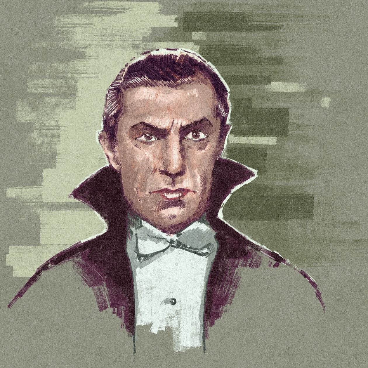 Portrait of Hungarian actor Bela Lugosi as Count Dracula