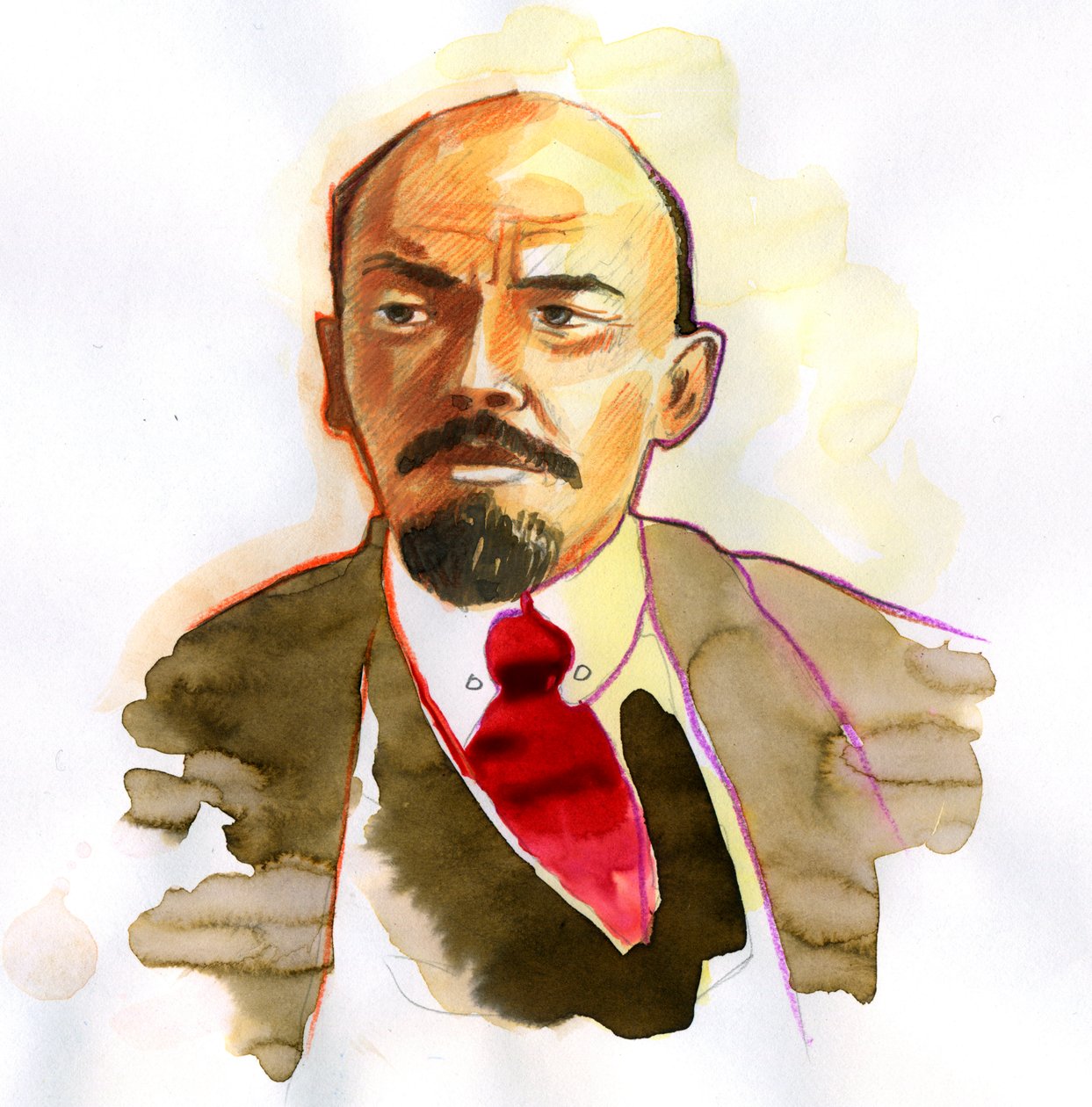 Vladimir Lenin Portrait Propaganda Image Of Soviet Leader Vladimir
