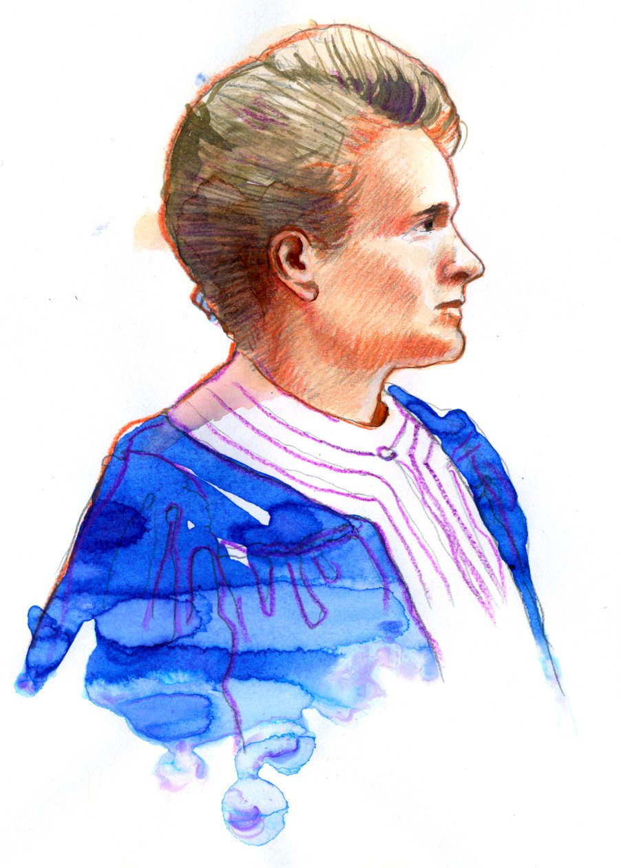 Portrait of Marie Curie by Alessandro Lonati