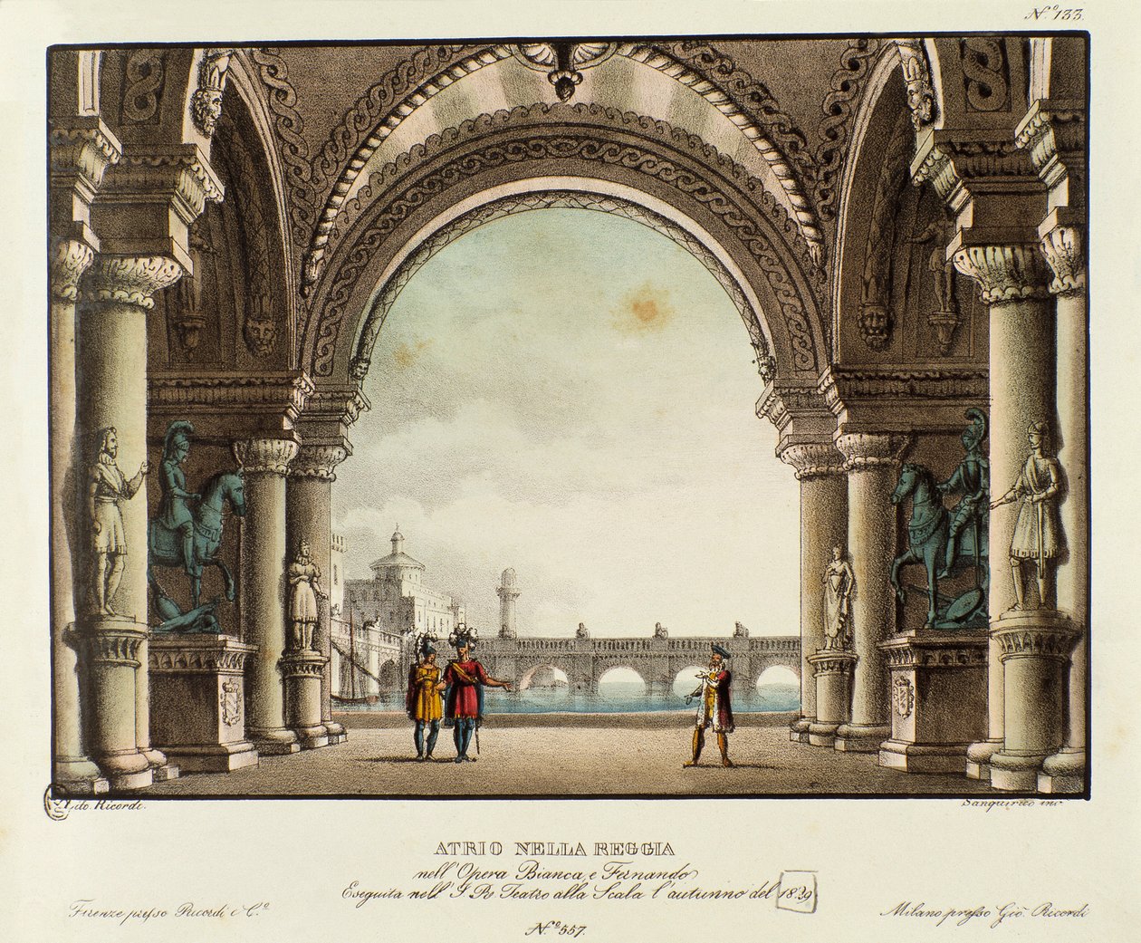 View of the Hall of the Royal Palace Scenography for the Representation ...