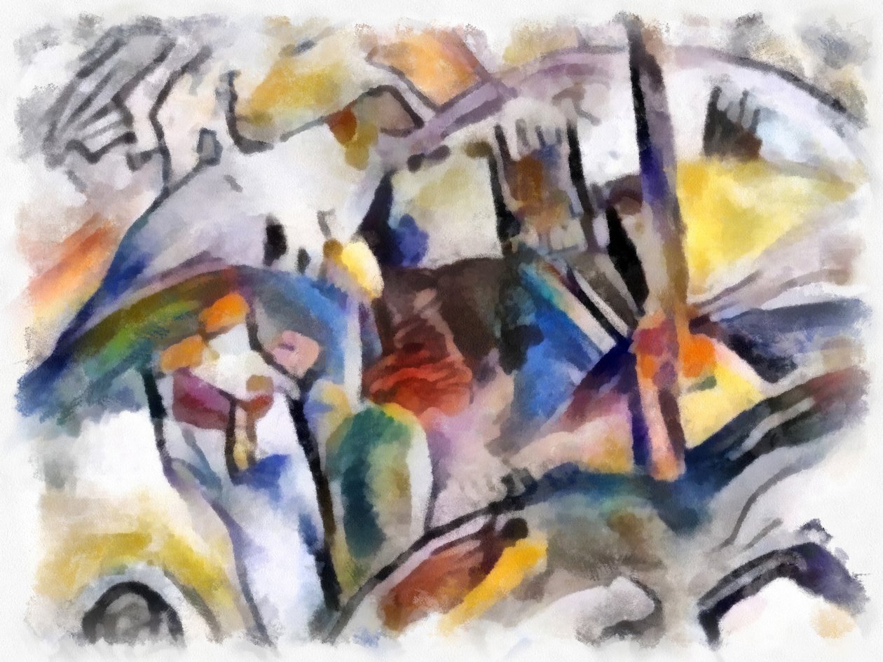 Landscape with Buildings by Alex Caminker: Fine art print