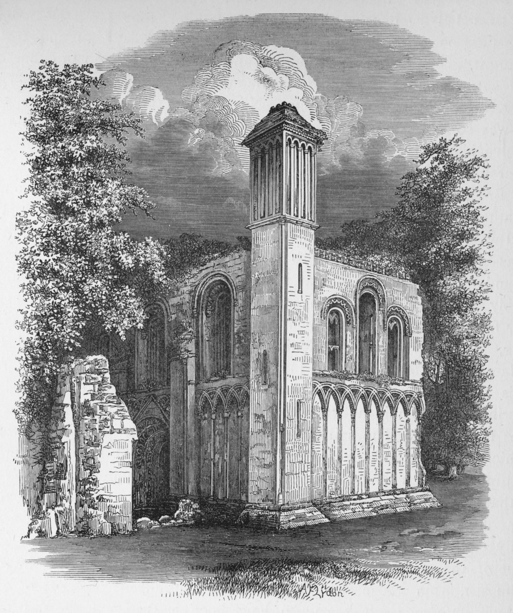 St. Joseph's Chapel, from North-West, Glastonbury Abbey