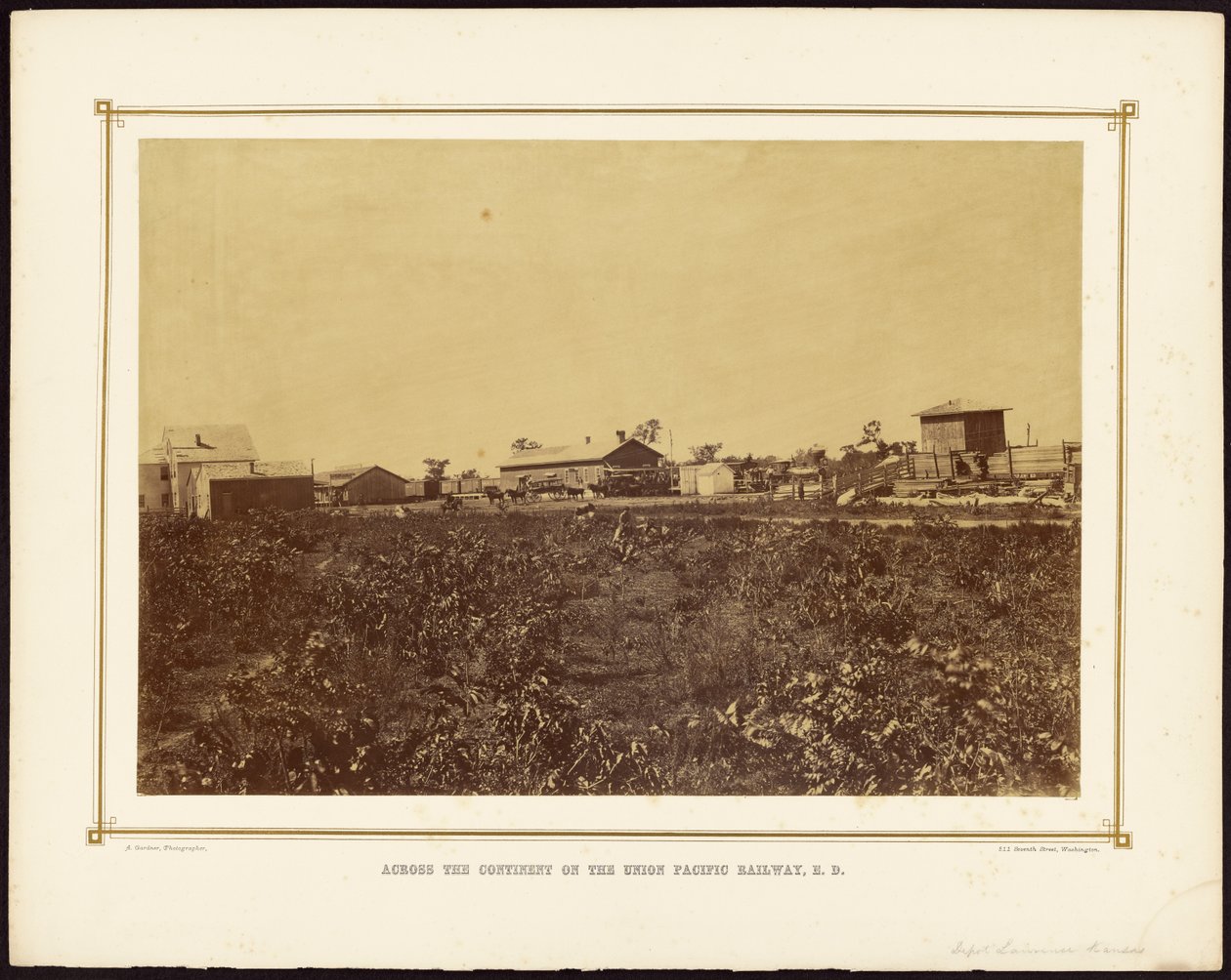 Depot, Lawrence, Kansas by Alexander Gardner: Fine art print
