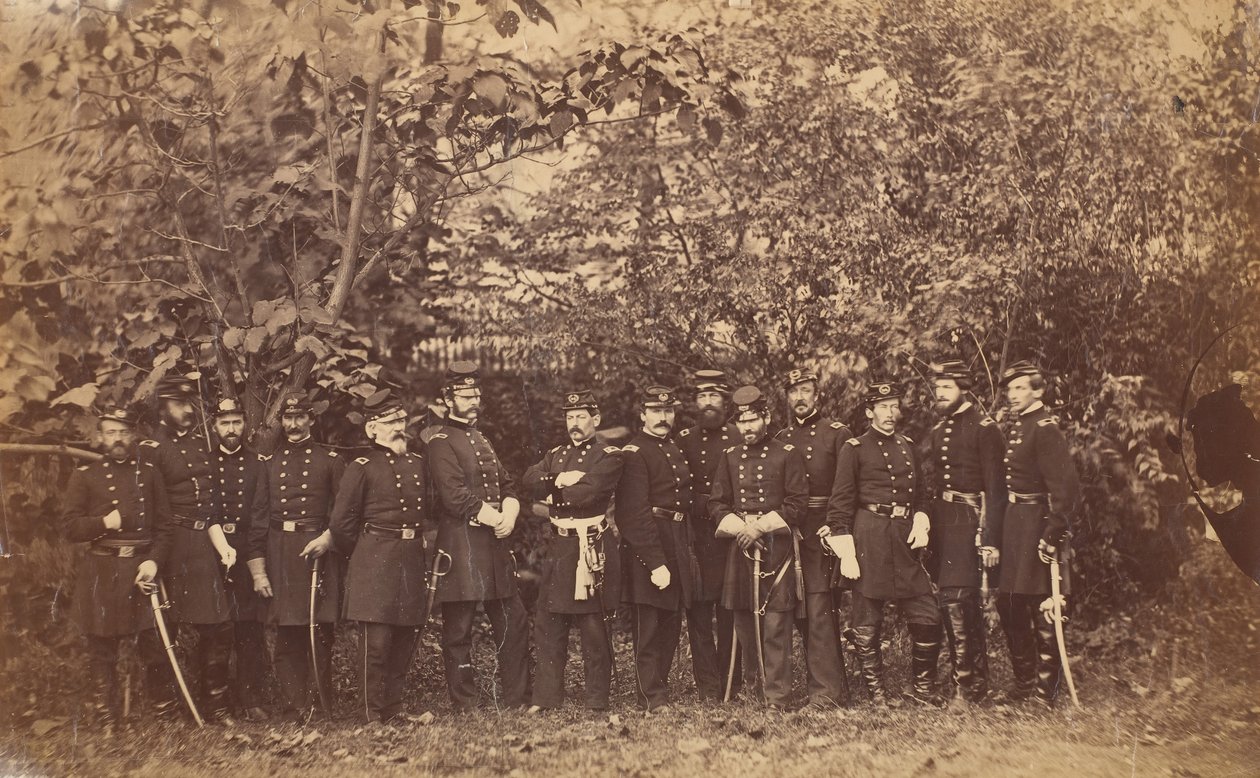 General McClellan and Staff, ca. 1863 by Alexander Gardner.