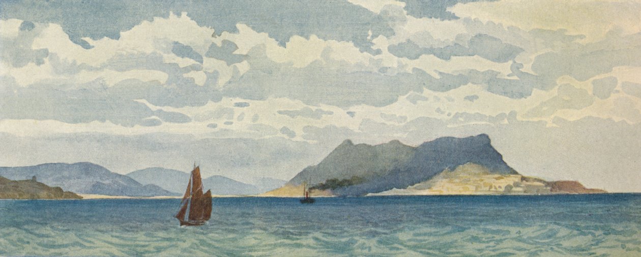 Gibraltar from the West by Alexander Henry Hallam Murray