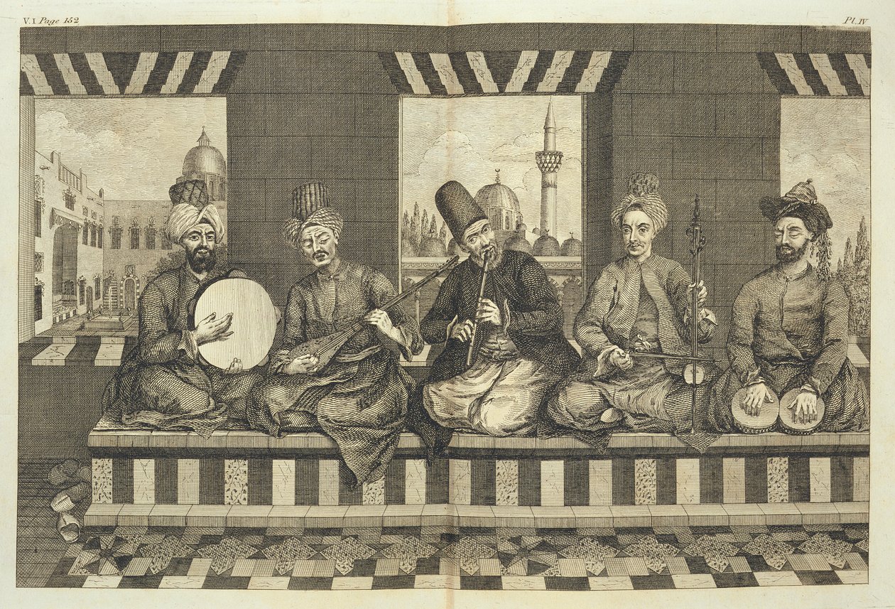 Syrian Musicians, plate 4 from 'Natural History of Aleppo', published ...