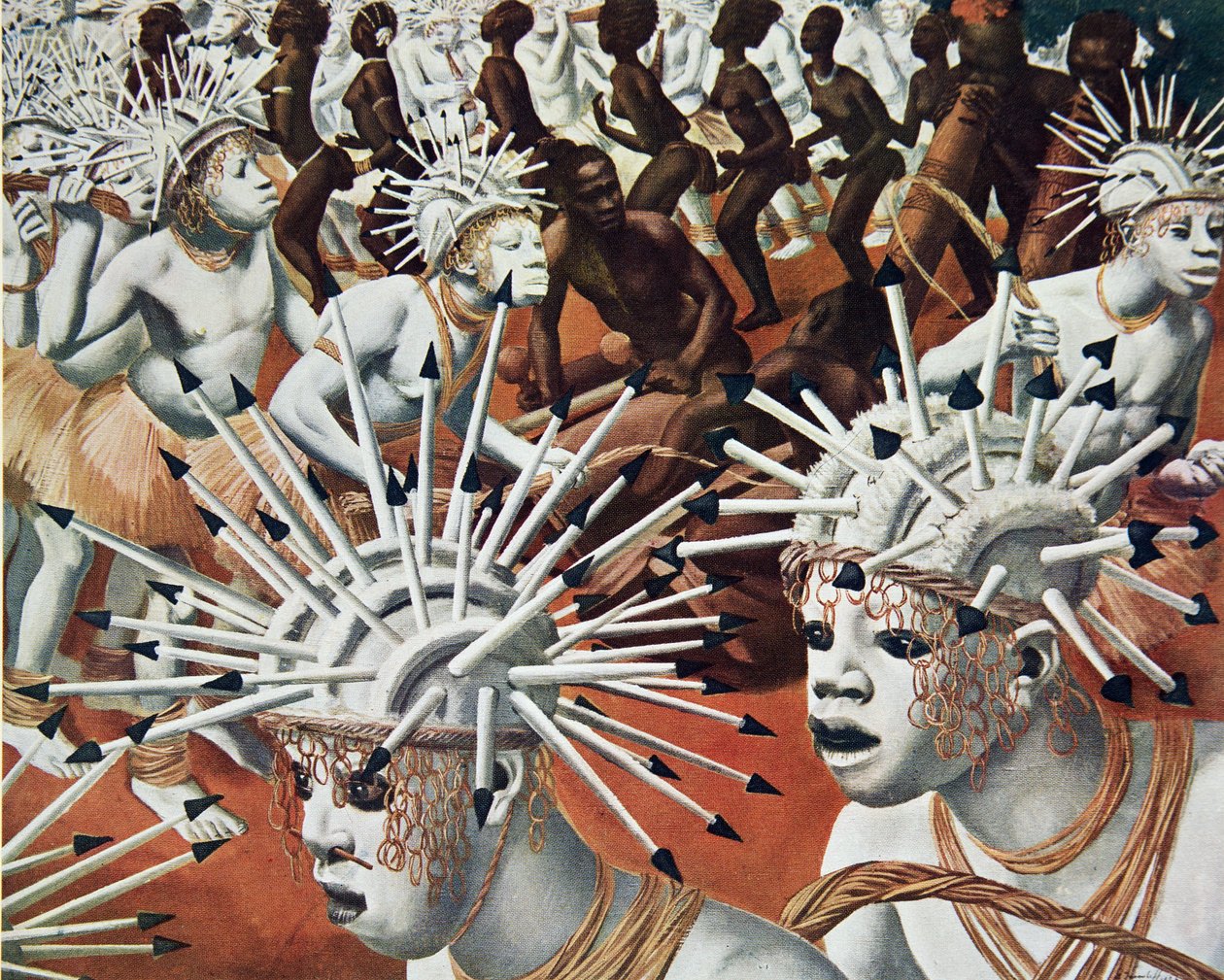 The Ganza (Bambili), from Dessins et Peintures d'Afrique, executed ...