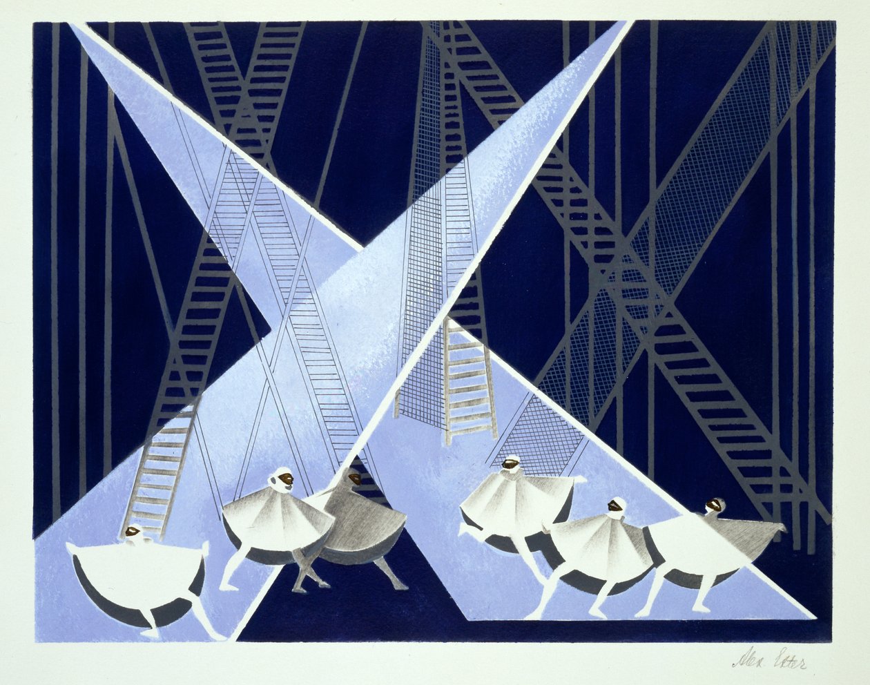 Set Design for a Ballet, illustration from 'Maquettes de Theatre' by ...