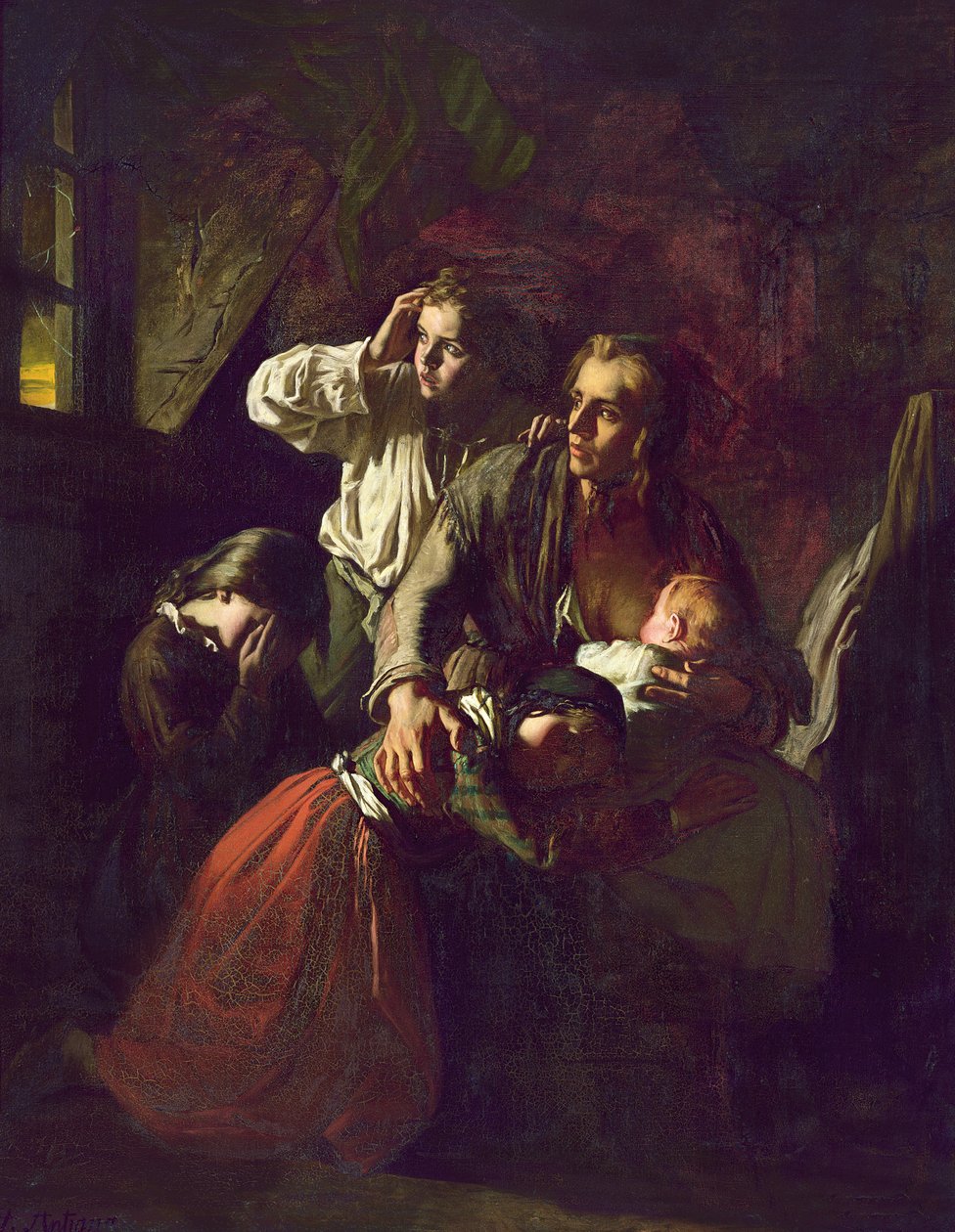 A Flash of Lightning by Alexandre Antigna: Fine art print