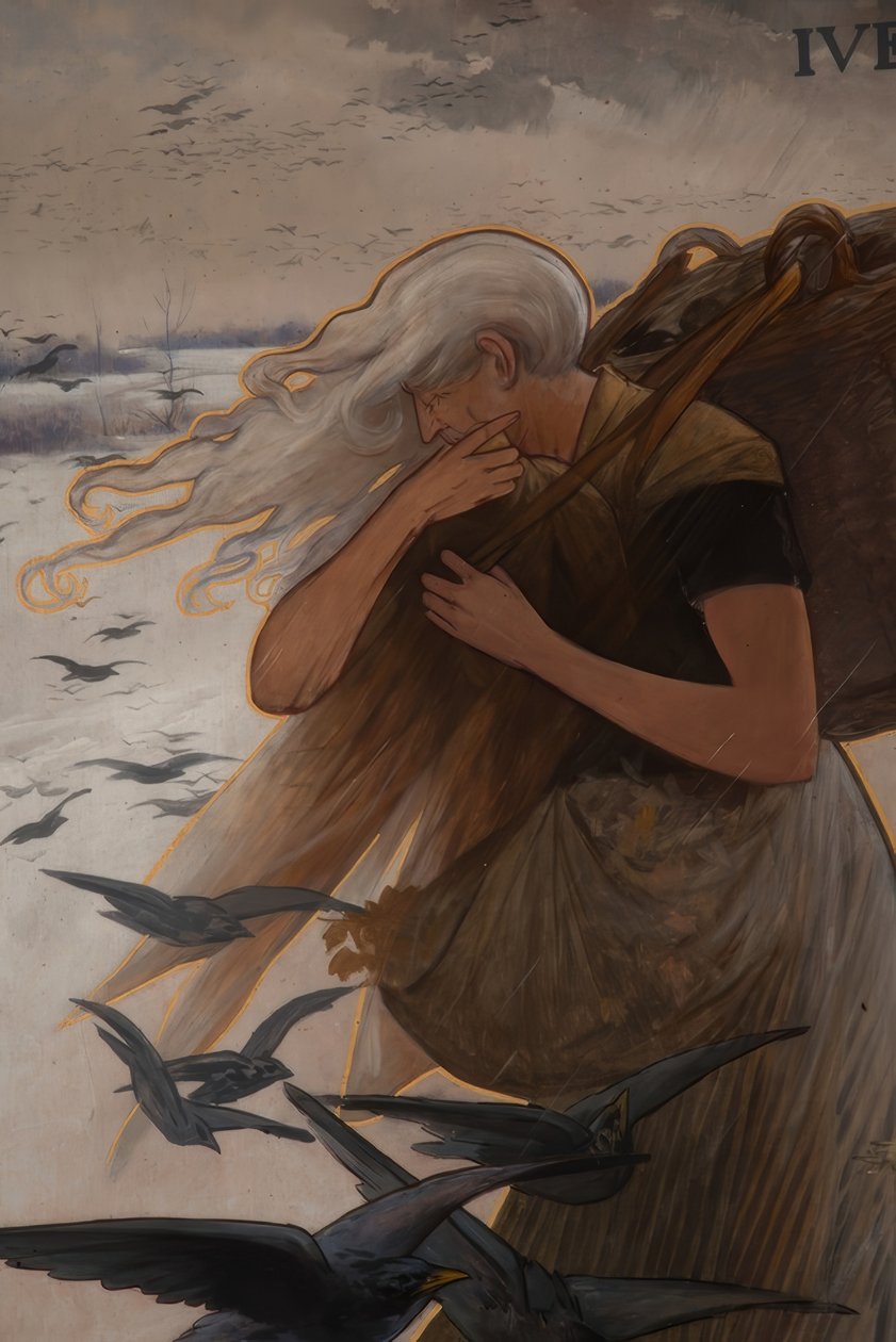 Allegory of Winter by Alexandre de Riquer: Fine art print