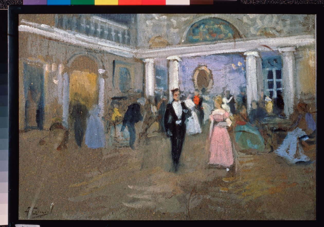 Ball in the Larin's House - Illustration for the Novel Eugene Onegin by ...