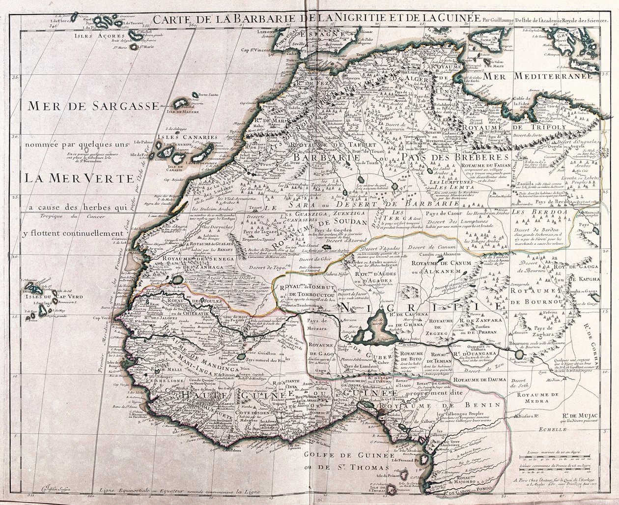 North-West Africa by Alexis Hubert Jaillot: Fine art print