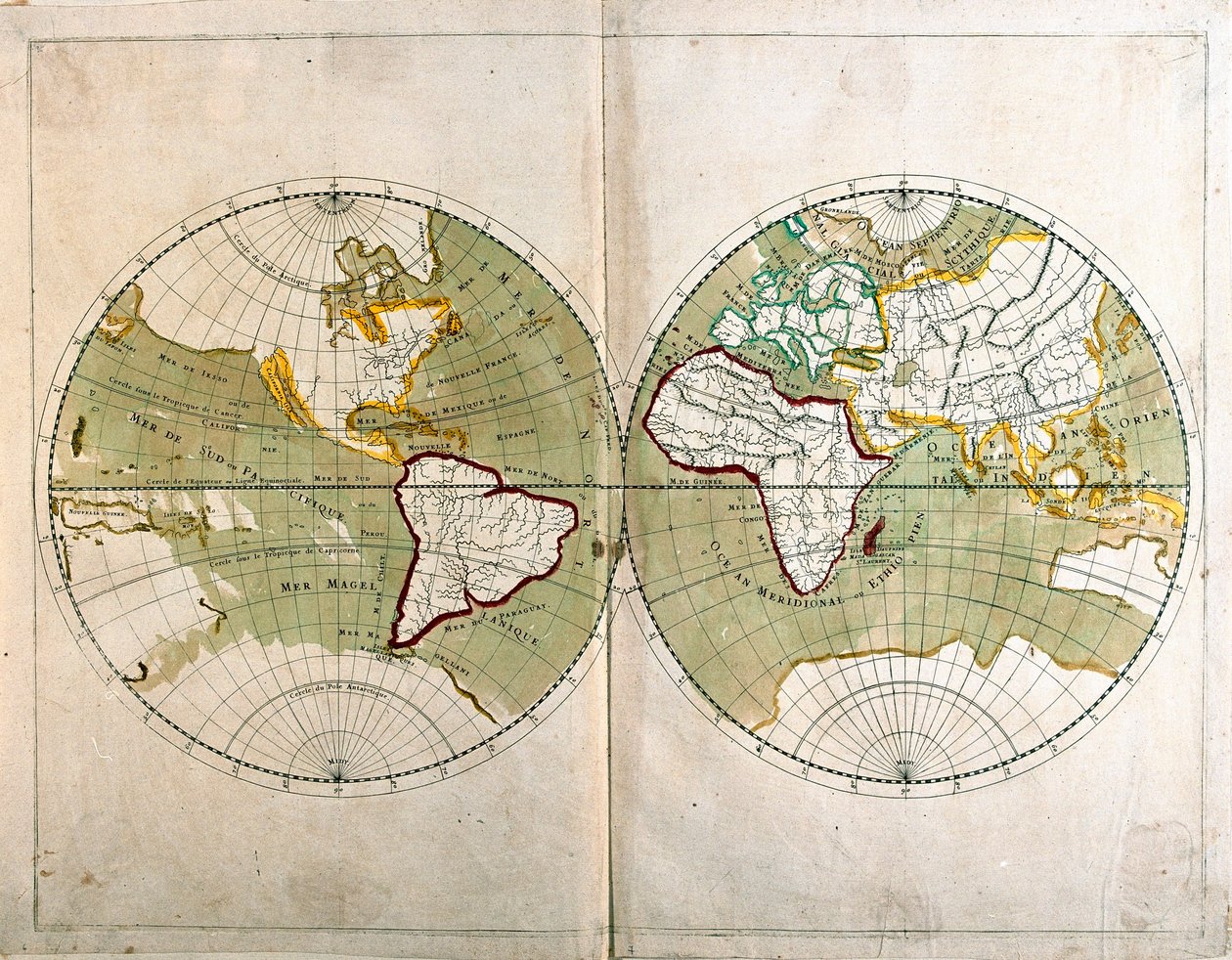 World Map by Alexis-Hubert Jaillot: Buy fine art print