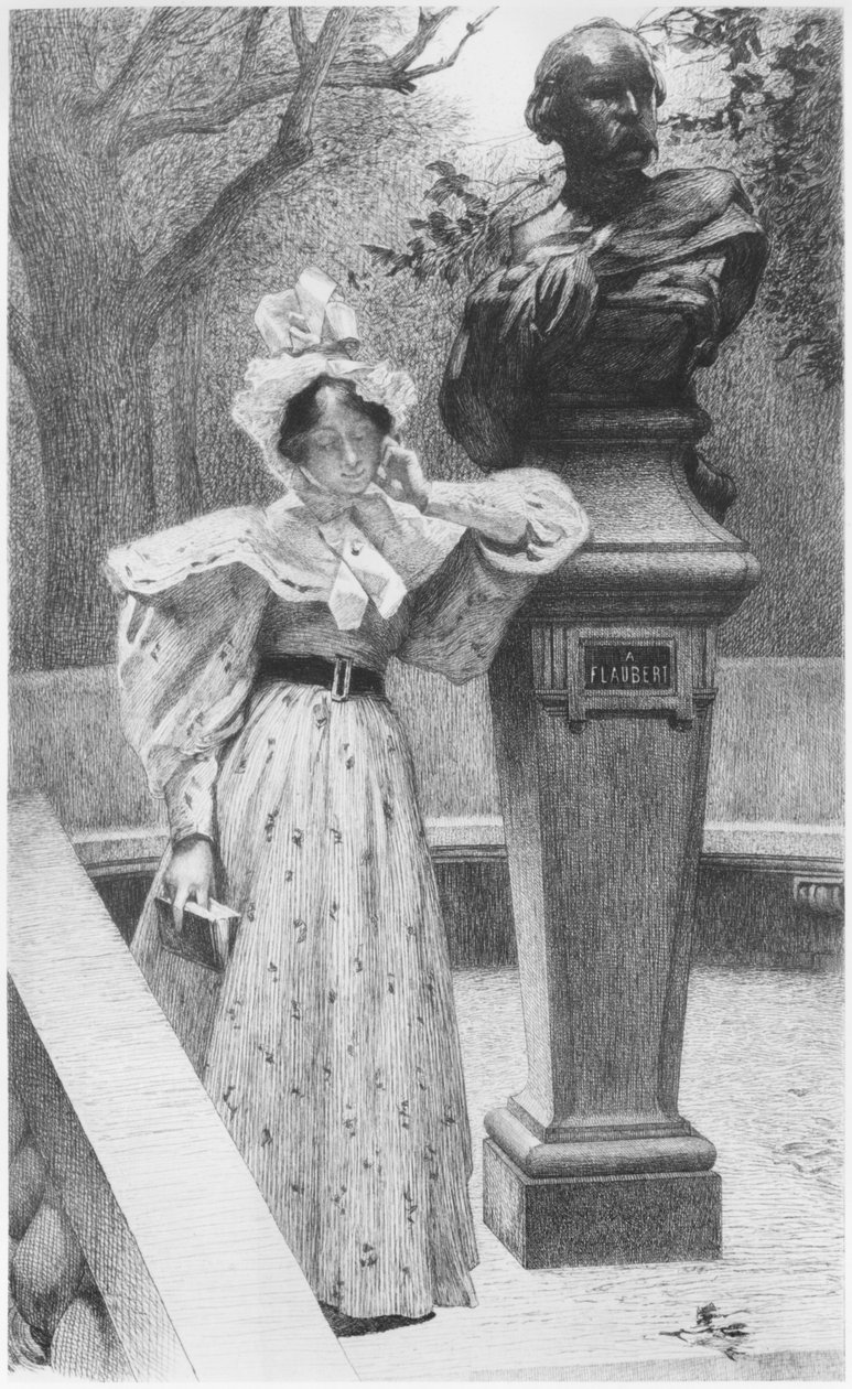 Emma Bovary, frontispiece, illustration from 'Madame Bovary' by Gustave ...
