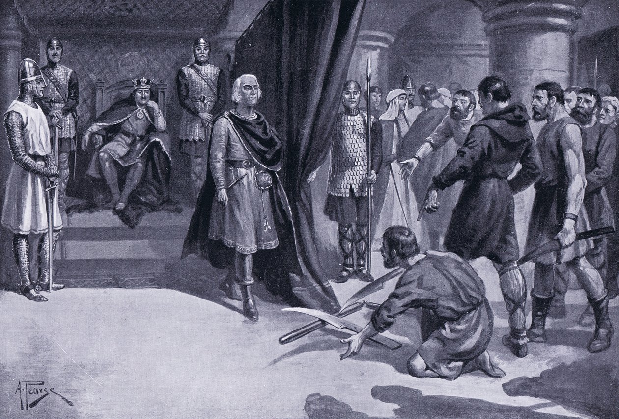 Peasants Flinging Down Their Ploughshares at the Feet of Henry I, 1920s