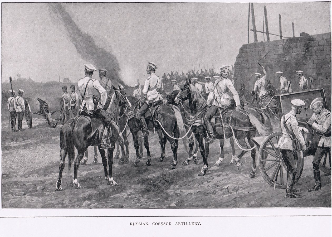 Russian Cossack Artillery During the Russo-Japanese War