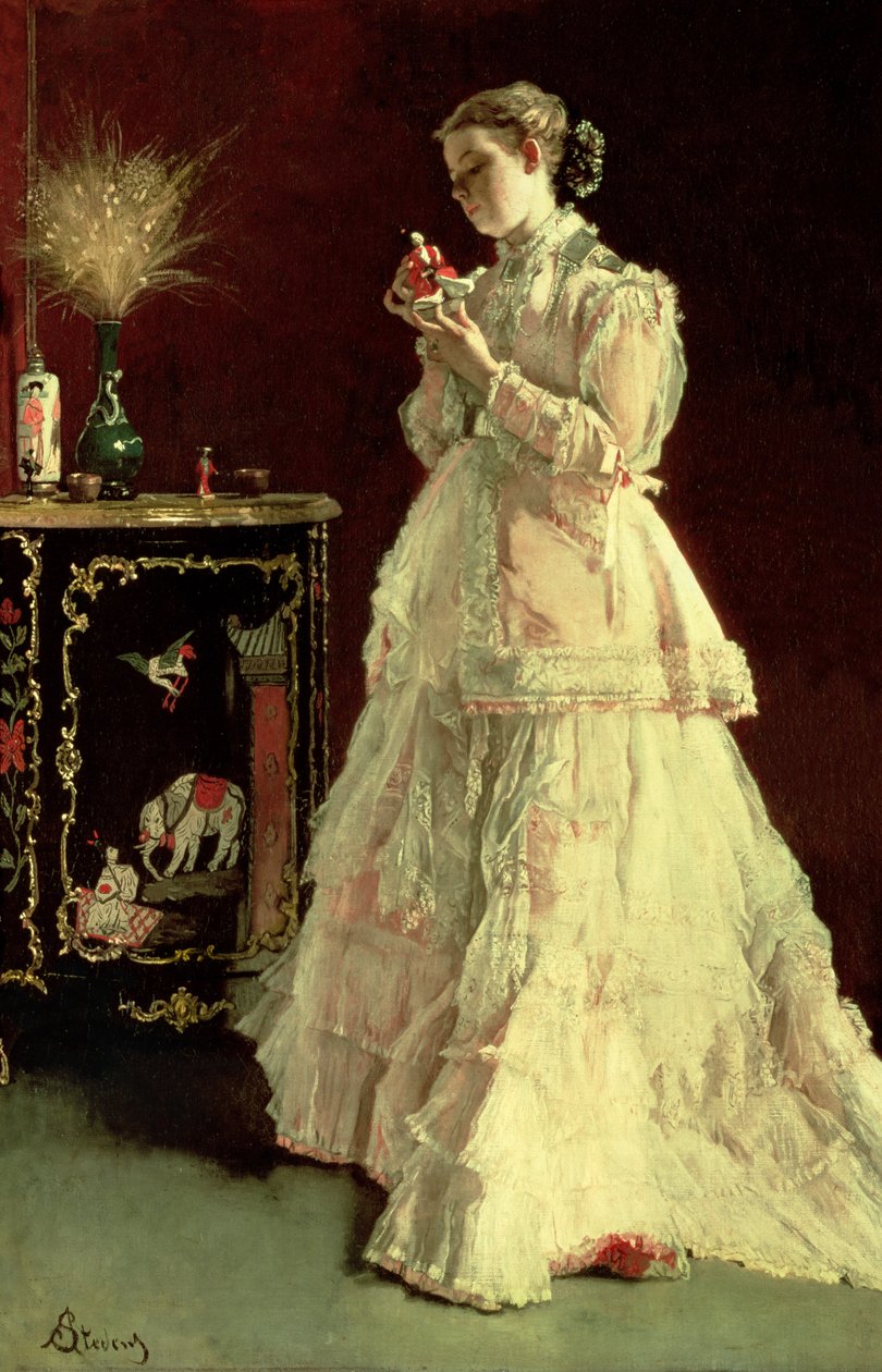 The Lady in Pink by Alfred Emile Stevens: Fine art print