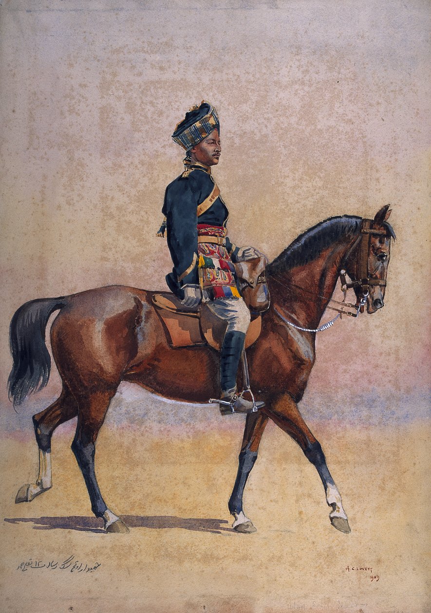 Soldier of the 12th Cavalry, Jemadar, Dogra, Illustration for 'Armies ...