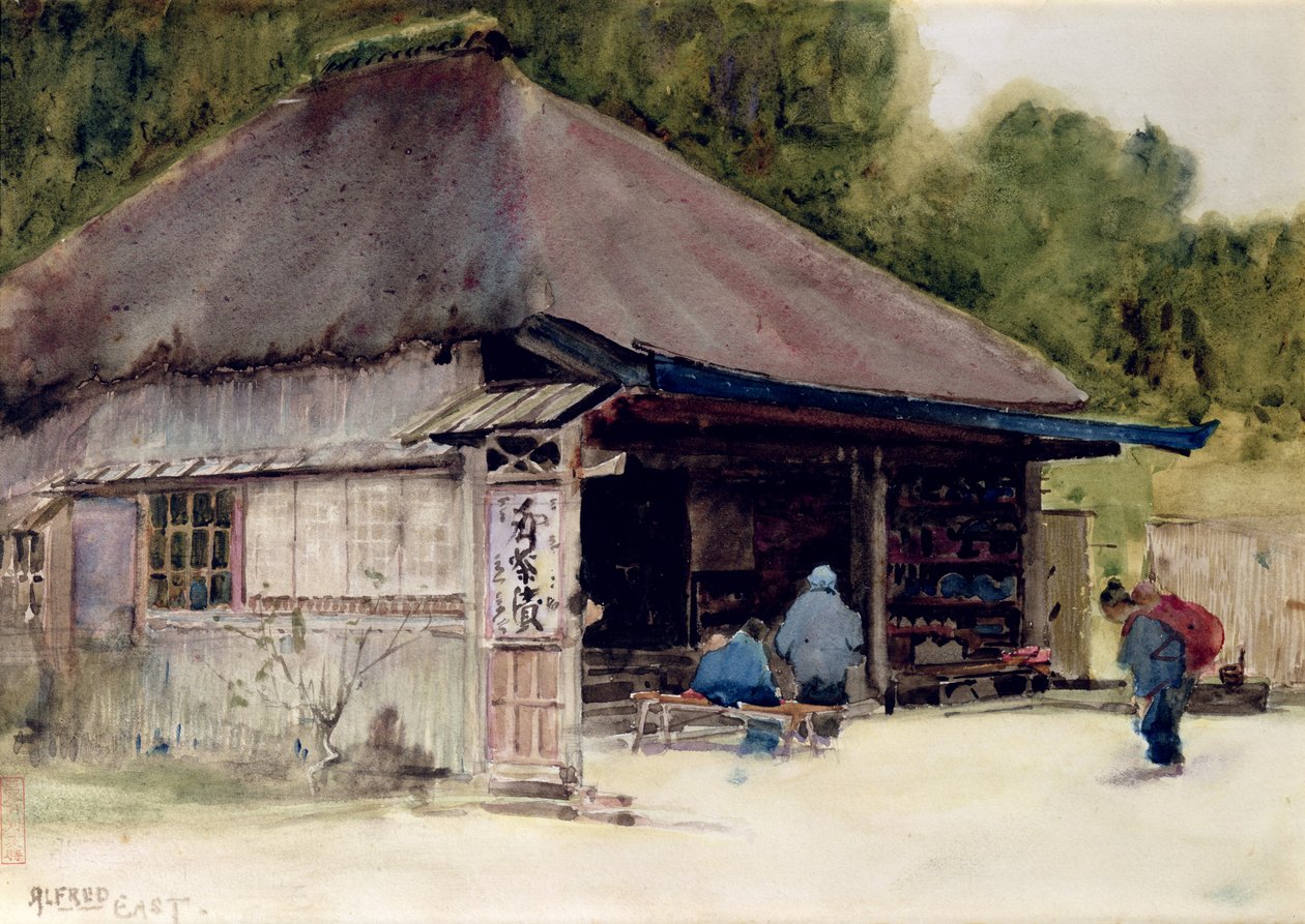 Tea-House in the Village of Hakone by Alfred East