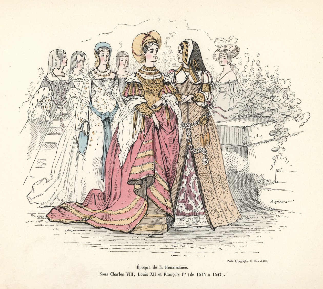 French Women's Costumes of the Renaissance by Alfred Grevin