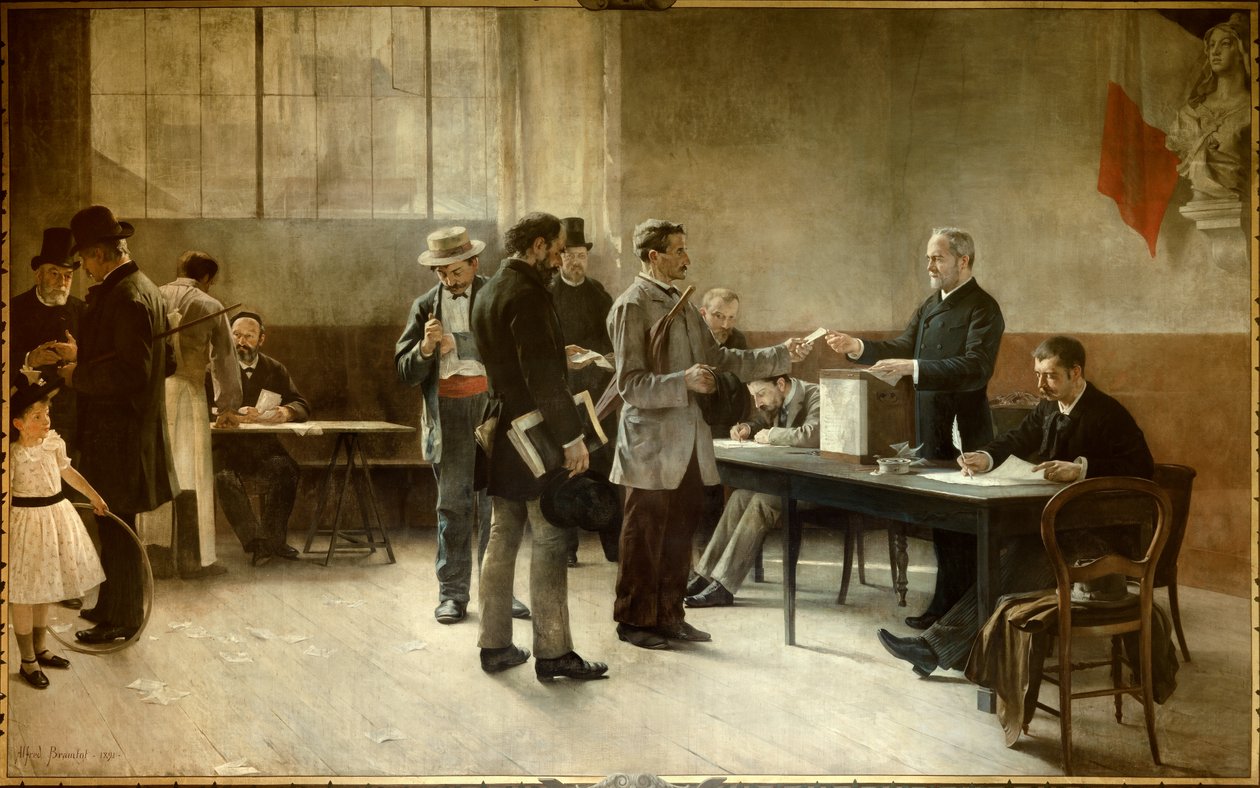Universal Suffrage: A Polling Station in 1891 (1891)