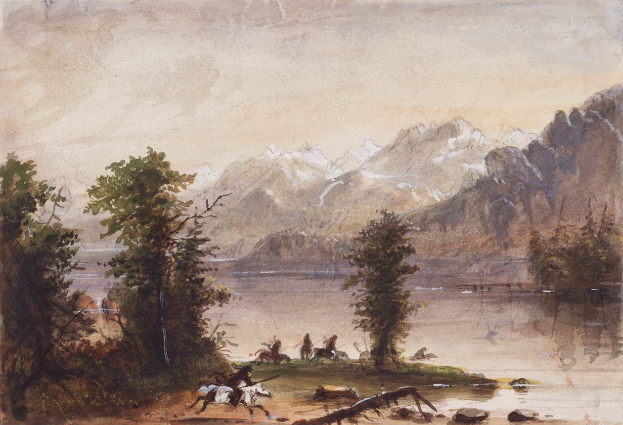 Wind River Mountains, c.1837 by Alfred Jacob Miller
