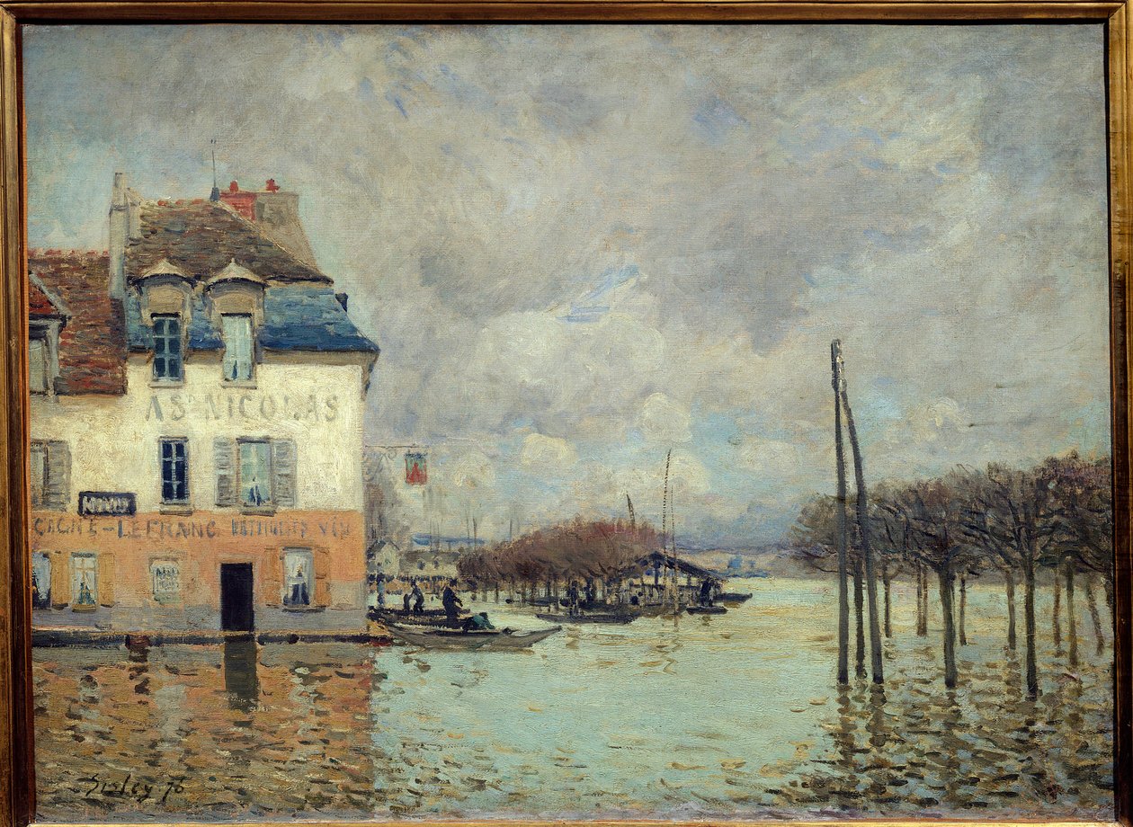 The flood at Port Marly by Alfred Sisley: Fine art print
