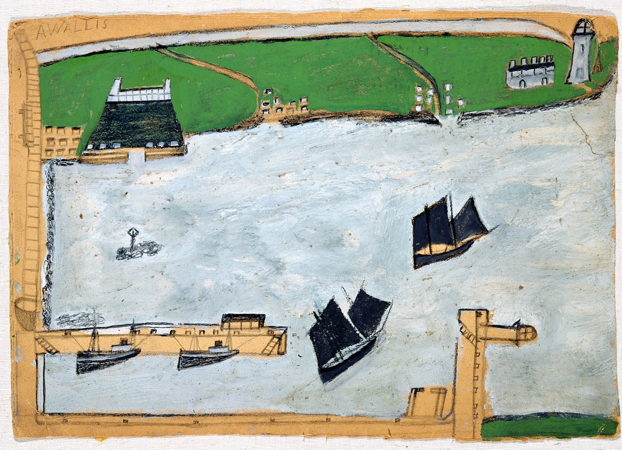 Mount's Bay with St. Michael's Mount by Alfred Wallis