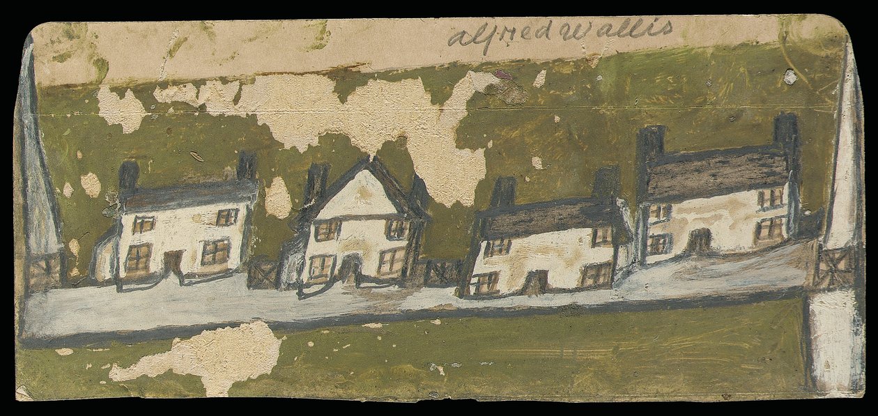 Row of four cottages by Alfred Wallis: Buy fine art prints