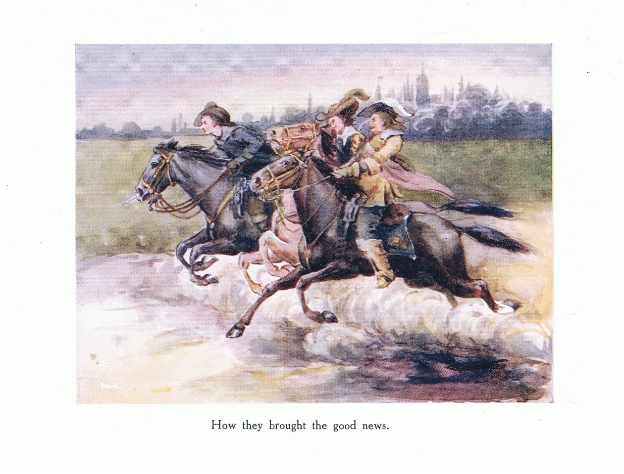 How they brought the good news from Ghent to Aix, illustration from ...