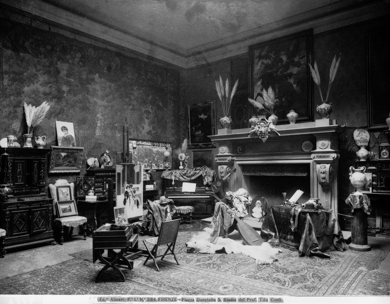 Studio of the painter Tito Conti in Florence, in Piazza Donatello