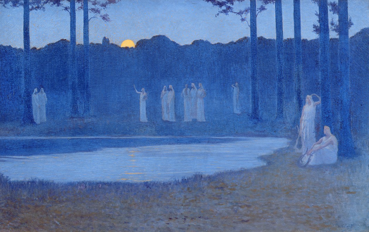 The Songs of the Night by Alphonse Osbert: Fine art print