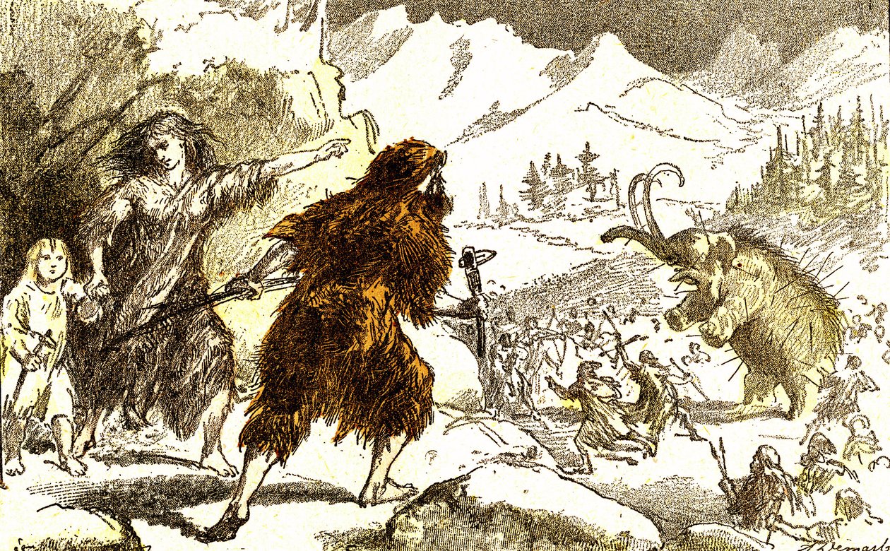 Prehistory-mammoth hunting. Ice Period: Natural Creation and Living ...