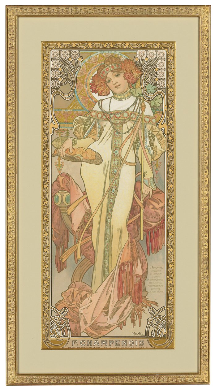 Four Seasons: Autumn by Alphonse Mucha: Buy fine art print