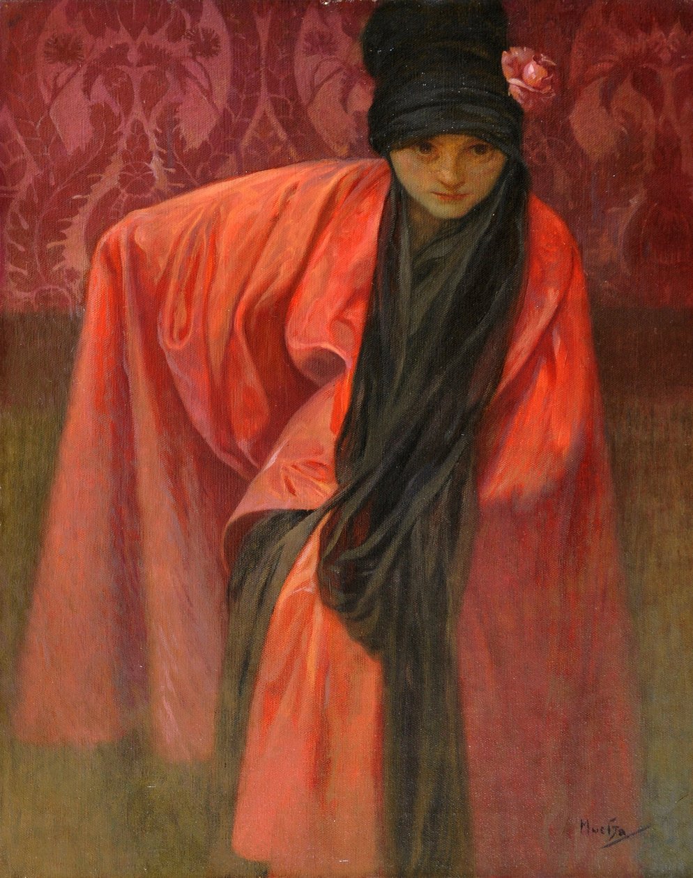 Girl in Red by Alphonse Mucha: Buy fine art print