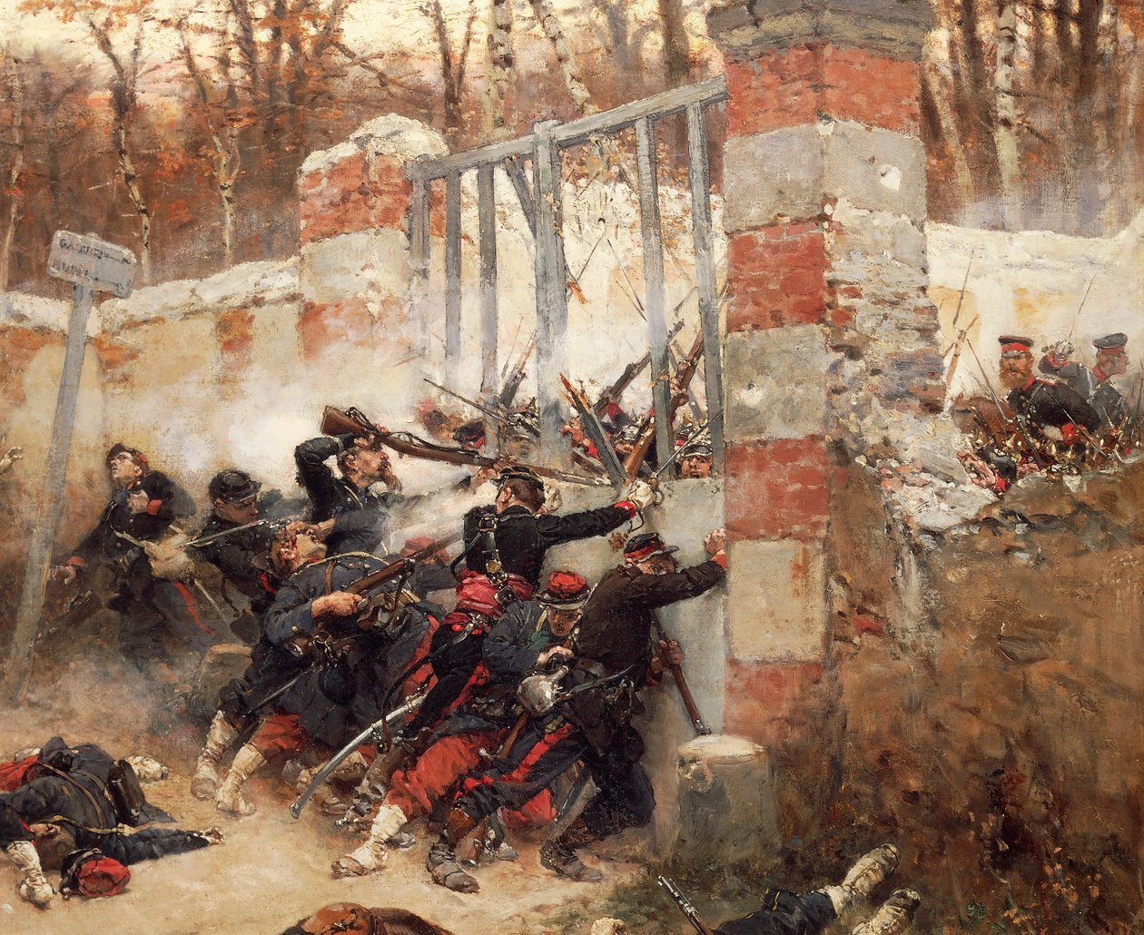 Defence of Longboyau's gate, chateau of Buzenval, October 21