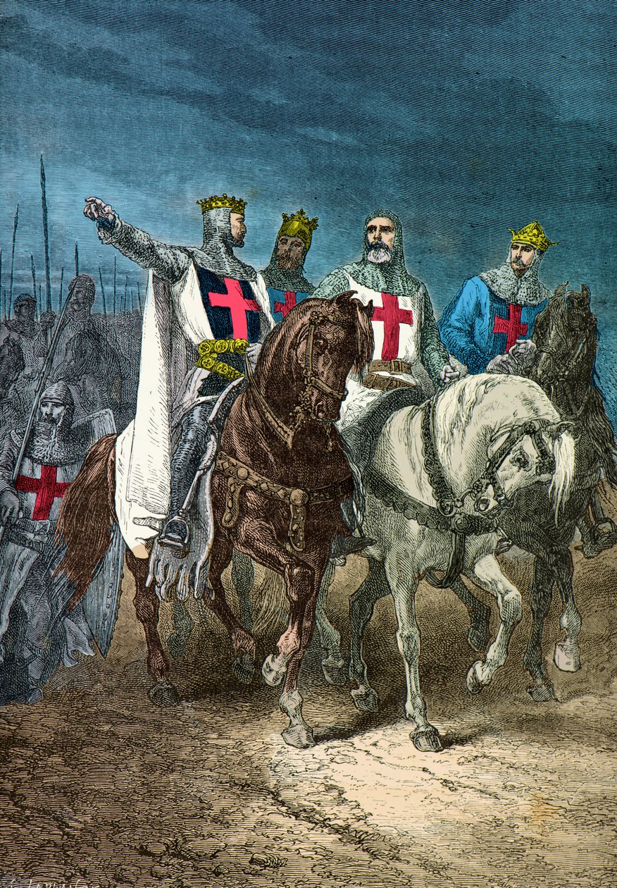 Portraits of Godfrey of Bouillon, Bohemond of Taranto, Raymond IV of ...