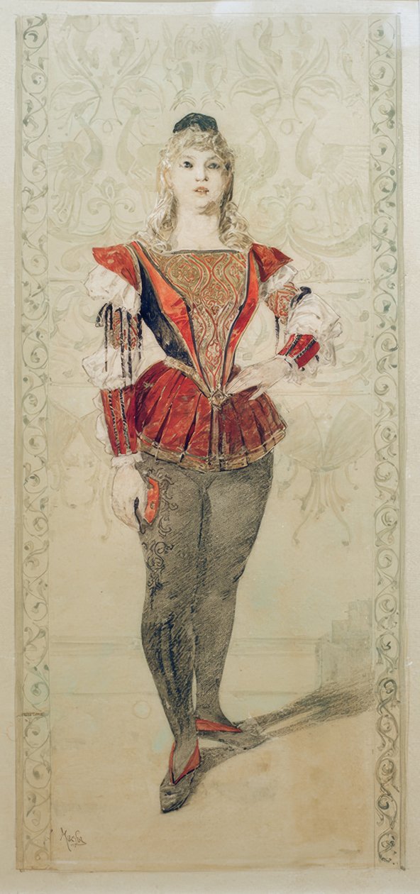 Theatre Costume by Alphonse Mucha: Buy fine art print