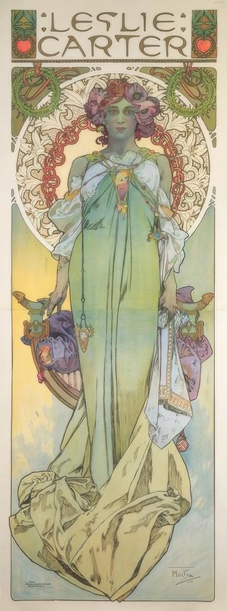 Leslie Carter by Alphonse Mucha: Buy fine art print