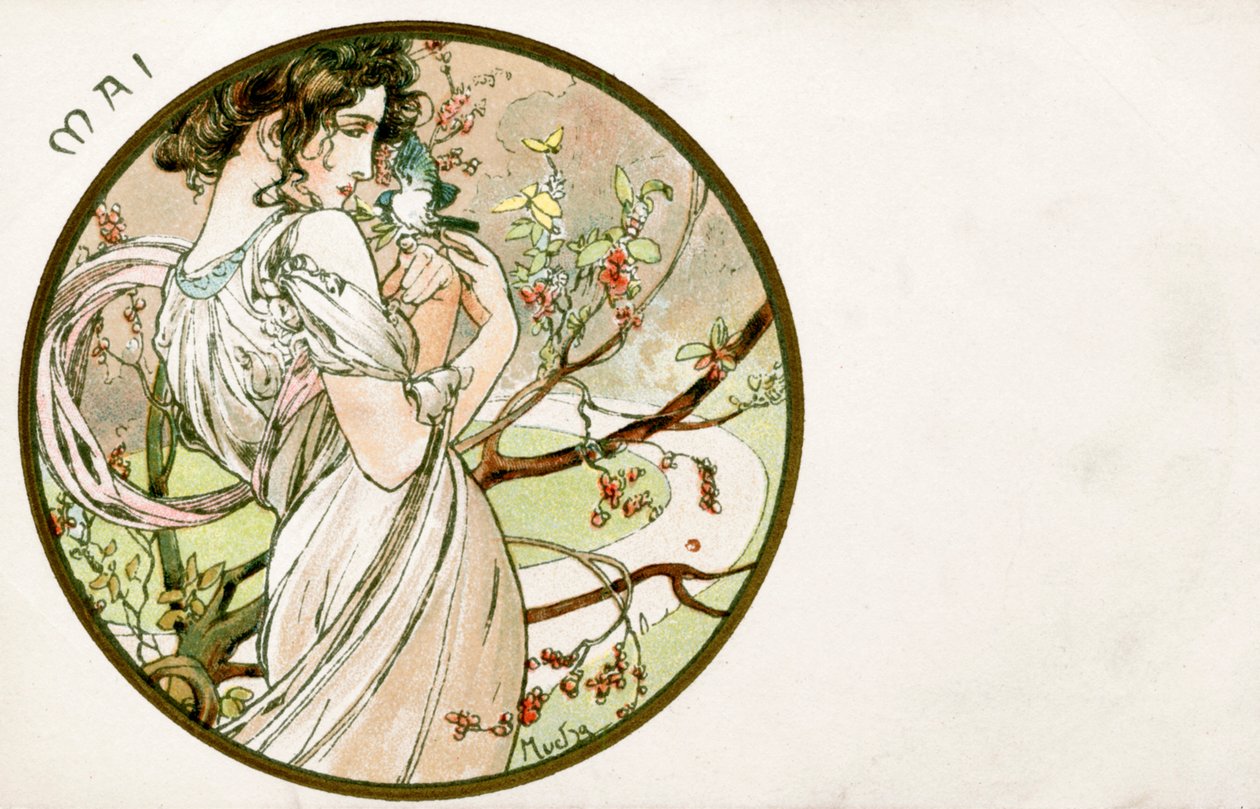 May, 1900 by Alphonse Mucha: High-quality fine art print