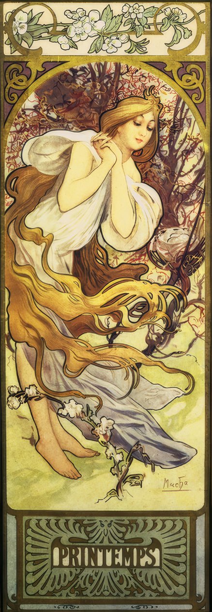 Spring by Alphonse Mucha: Highest-quality art reproduction