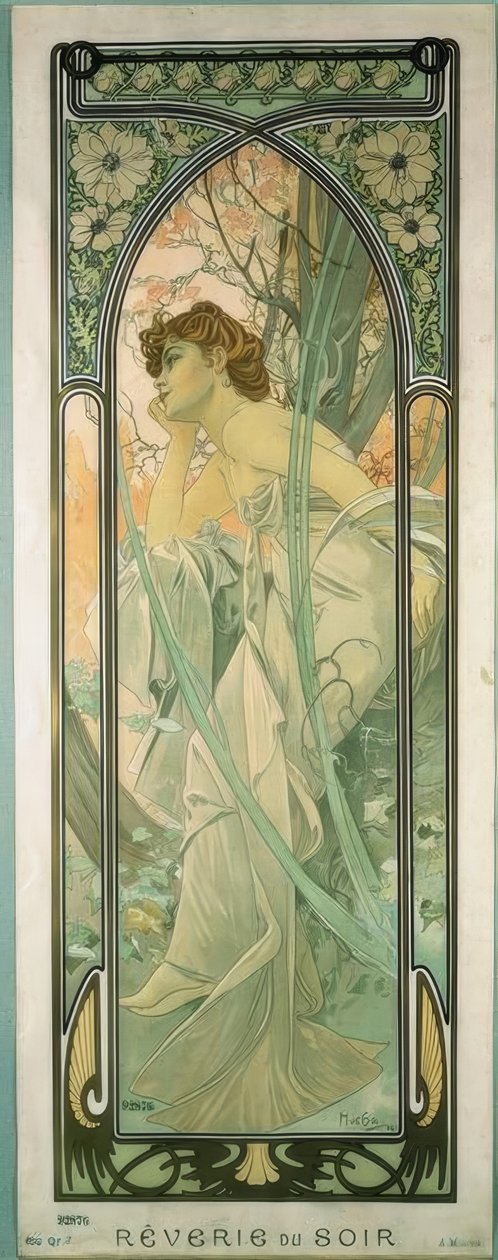 Evening Reverie by Alphonse Mucha: Buy fine art print