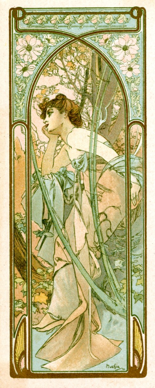 Reverie of Evening, 1899 by Alphonse Mucha: Fine art print