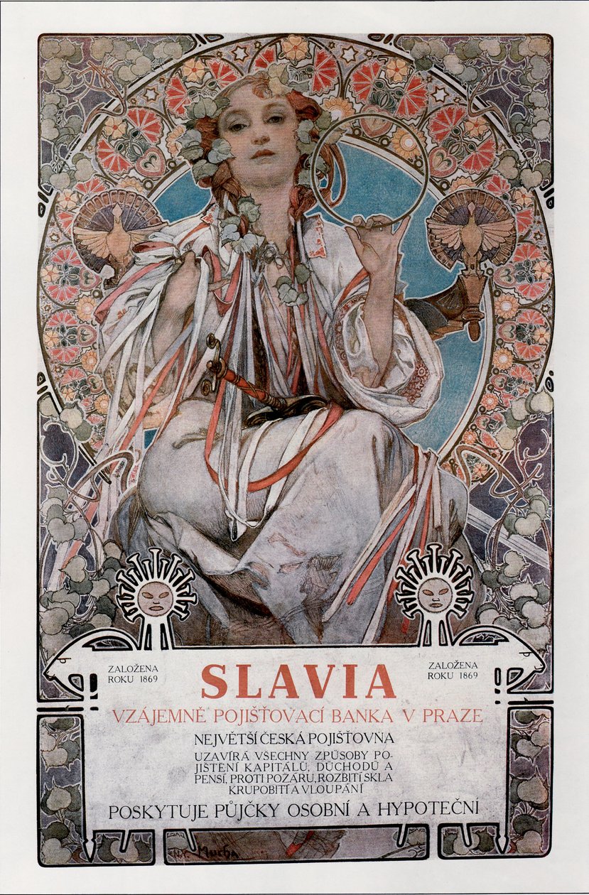 Slavia Poster, 1907 by Alphonse Mucha: Buy fine art print