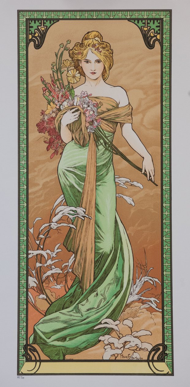 Spring from the Series Les Saisons by Alphonse Mucha