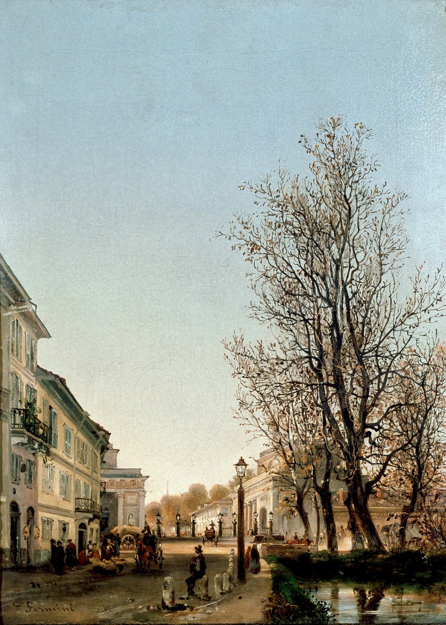 View of Porta Venezia Area, Milan (c.1850)