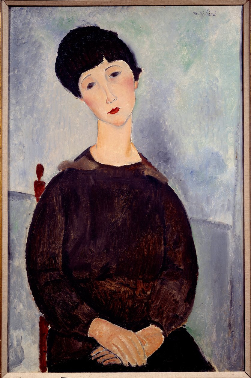Portrait of a Sitting Brown Girl by Amedeo Modigliani