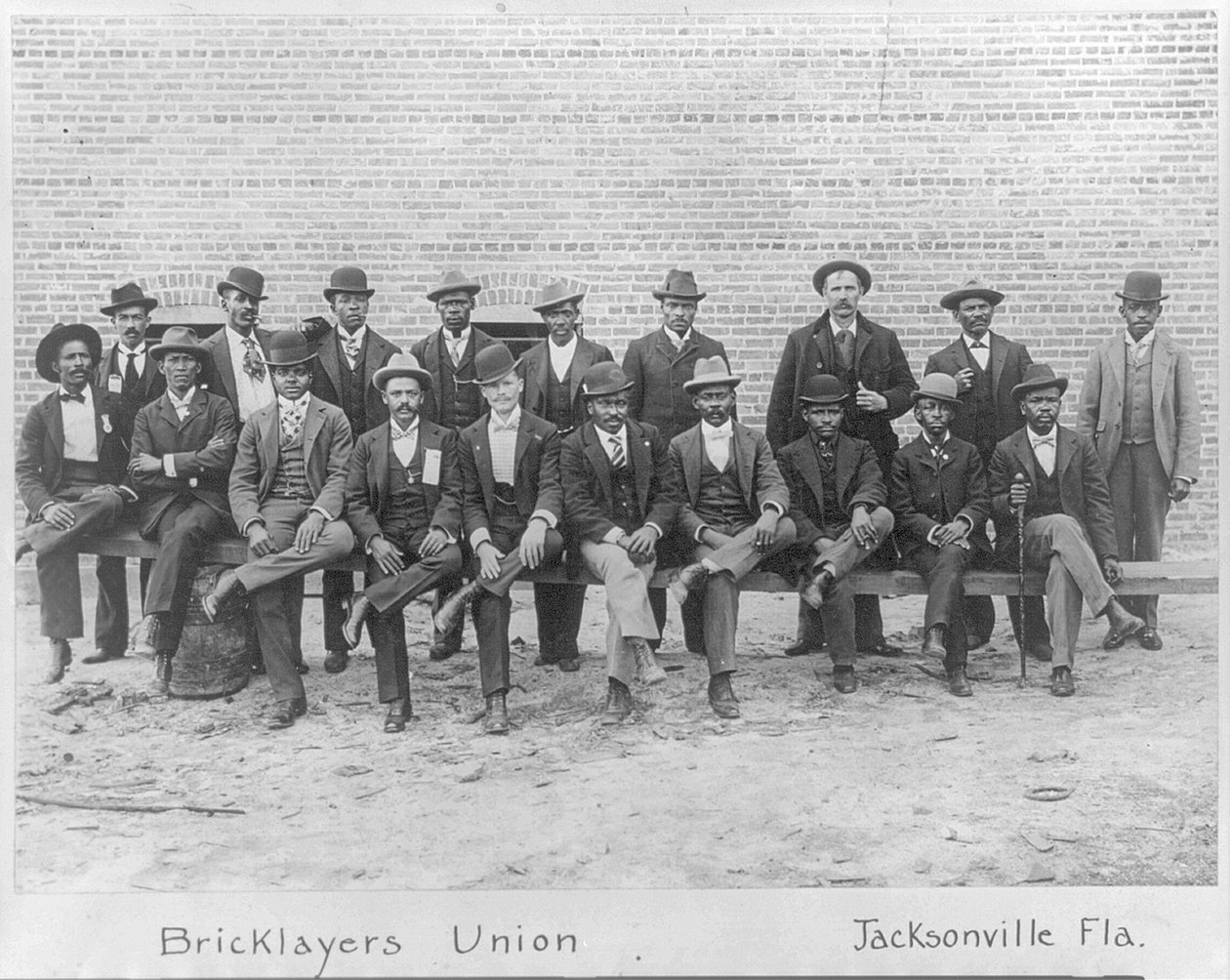 Group Portrait of African American Bricklayers Union, Jacksonville ...