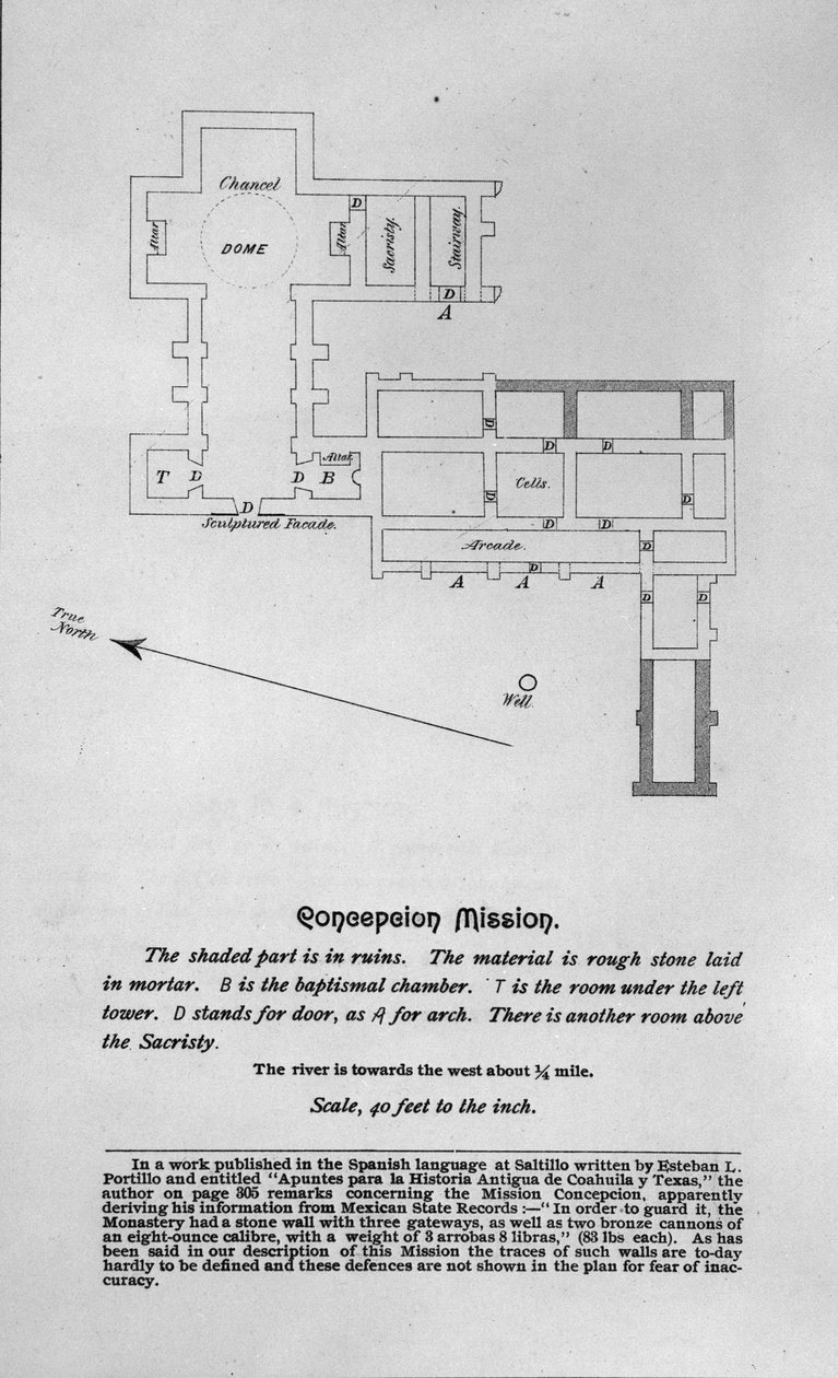 Layout of Nuestra Senora de la Purisma Concepcion de Acuna Mission