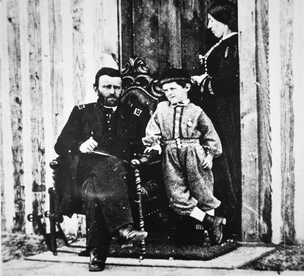 General Grant with his wife Julia Dent and their son Frederick Dent ...